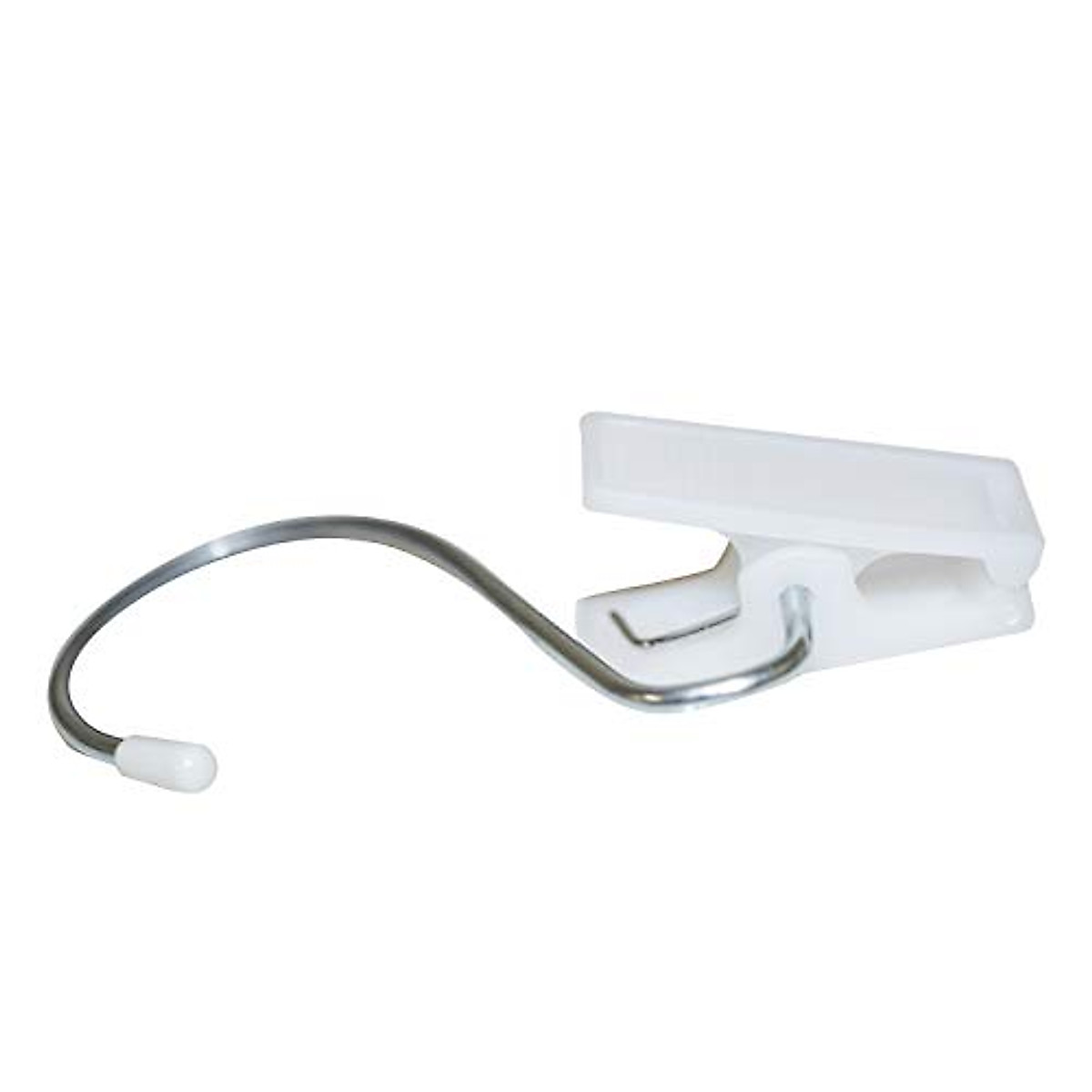 NAHANCO 610W12 Boot Clip Hanger, Chrome, White Plastic Clip, 4.5” (Pack of 12)