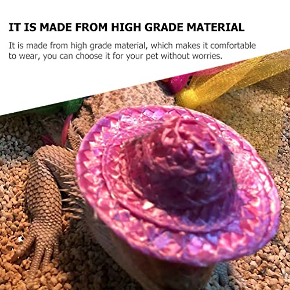 Ipetboom Bearded Dragon Costume Bearded Dragon Hat for Lizards Bearded Dragon Tutu Skirt Reptile Mini Deck Chair Small Pet Costume Outfits Clothes Photo Props for Lizards Geckos Hamsters Rats