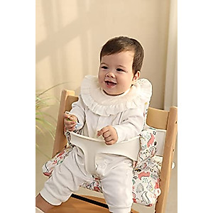 Gembebe Polyester Waterproof Cushion Set Compatible with Stokke Tripp Trapp High Chair (Dino Friends)