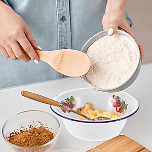 Luxshiny Snack Container enamel soup bowl, fruit bowl enamel serving bowl vintage noodle bowl enamelware round tray for home bowls kitchen fruit bowl () Grease Container