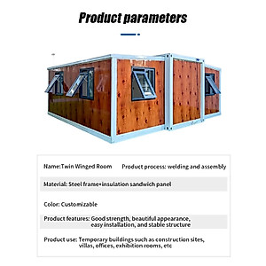 20ft 30ft 40ft Luxury Living Building Cabin Expandable Container House Prefabricated Modular Container Site Office/Sandwich Panel Office