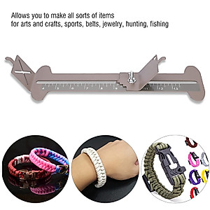 VGEBY Paracord Jig Kit, Stainless Steel Paracord Bracelet Jig Frame DIY Craft Maker Tool with Braided Rope, Fastening Buckle, Paracord Bracelet Clasps Paracord Buckles and