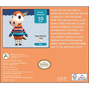 Animal Crossing: New Horizons 2023 Day-to-Day Calendar