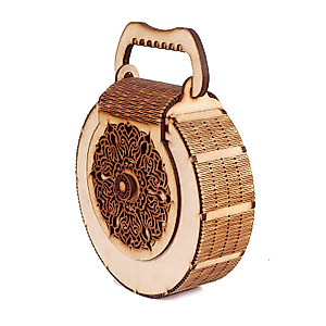 Krupsadhya Women's Handcrafted Wooden Light Weight Unique Purse Handbag By Krupasadhya (PURSE 376)
