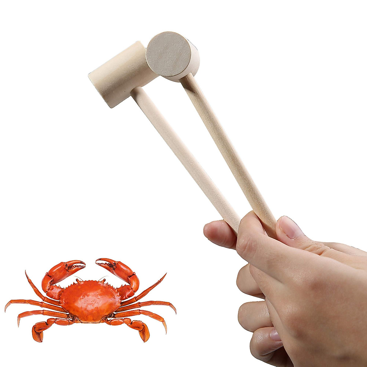 18 Pieces Wooden Hammers, Cute Mini Hammers for Crafts and Breakable Heart Chocolate