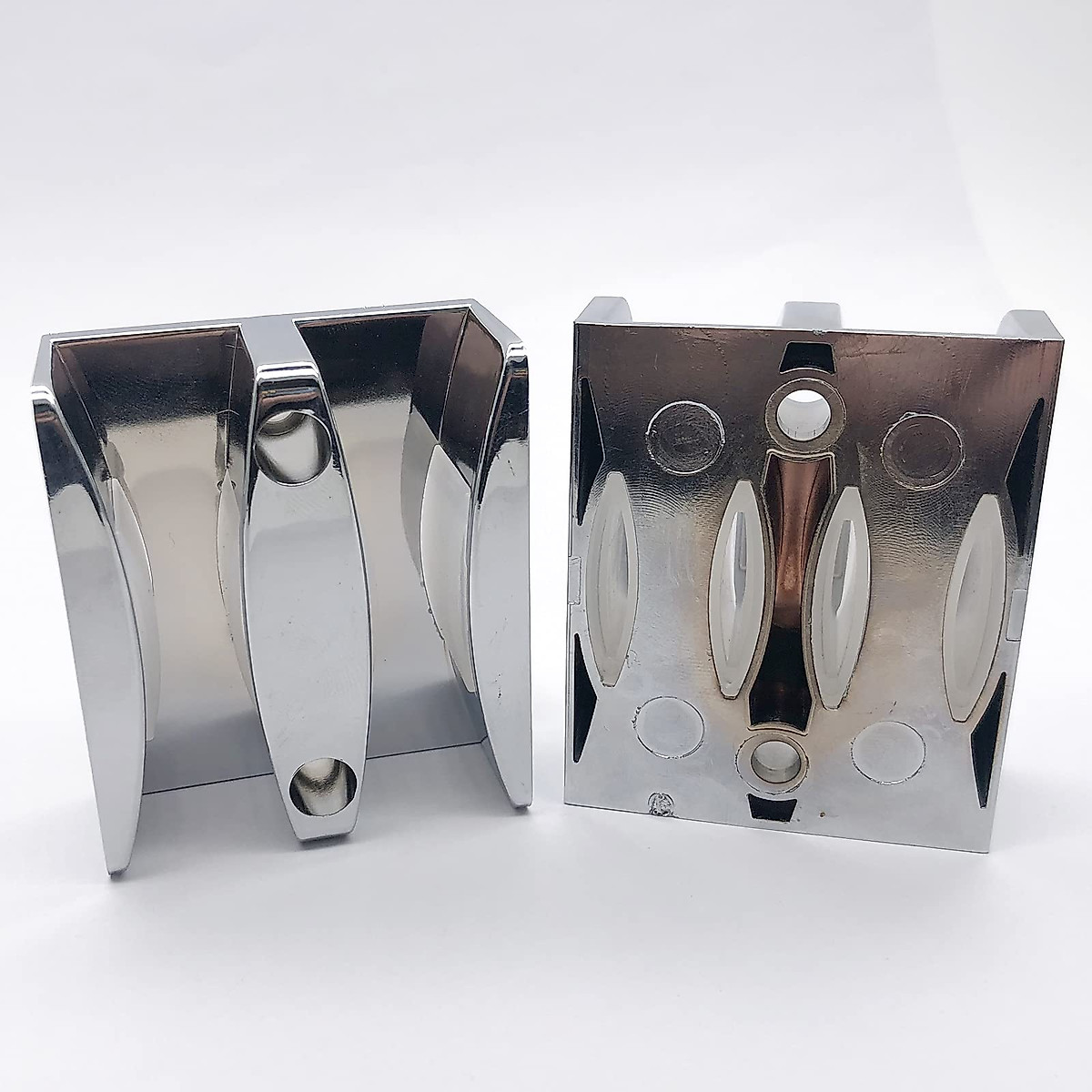 60mmx50mm Glass Door Limit Slider Shower Door Bottom Guide Floor Guide for Glass Sliding Door Hower Door Frameless Shower Door Guide(2Pcs)