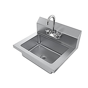 Elkay EHS-18X Hand Sink, 18X15 OA, 14X10X5 Bowl, Faucet, 18 GA 300 Series SS, NSF