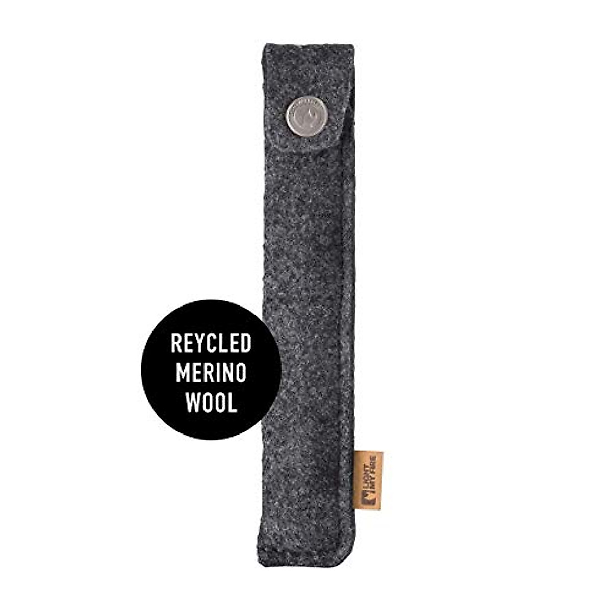 Light My Fire Reusable Metal Straw - Titanium Metal Straw with Case - 7.5" oval shaped Travel Straw with Utensil Holder - Made in Sweden - Resuable Straw with Cutlery Holder for Lunchbox & Take Away