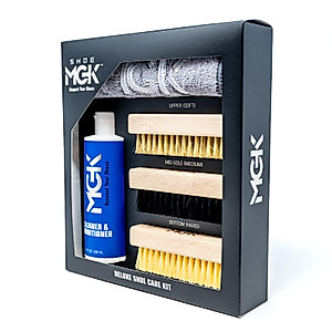 Shoe MGK Deluxe Shoe Brush Kit - Shoe Brush Set with XL Cleaner & Conditioner