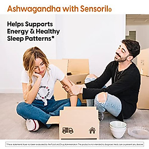Doctor's Best Ashwagandha with Sensoril, Ayurvedic Herb, Standardized Withania somnifera Extract, Clinically Proven to Support Mental Focus, Cardiovascular Health & Healthy Energy, 125mg, 60 Count