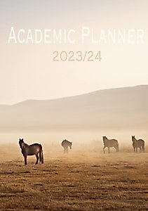 A5 Wild Horses Academic Planner Diary Journal 2023 2024 Week to View Weekly Calendar book