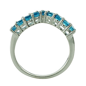 Carillon Stunning Neon Apatite Round Shape 2.5MM Natural Earth Mined Gemstone 925 Sterling Silver Ring Wedding Jewelry for Women & Men