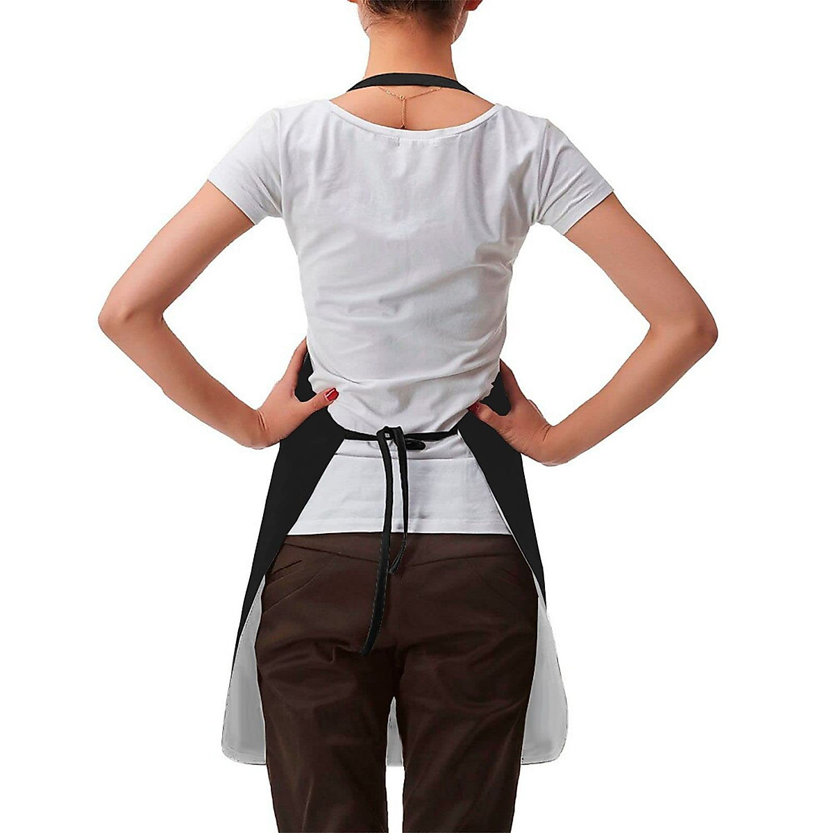 Personalized Apron for Women Custom Add Your Own Name Text Logo Photo Chef Kitchen Aprons Waterproof Cooking Adjustable Tie Apron Great Household Gifts for BBQ Grill Baking Unisex