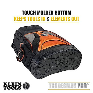 Klein Tools 55421BP-14 Tool Bag Backpack, Heavy Duty Tradesman Pro Tool Organizer / Tool Carrier with 39 Pockets and Molded Base