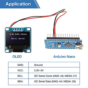 Weewooday 5 Pieces 0.96 Inch OLED Module 12864 128x64 Driver IIC I2C Serial Self-Luminous Display Board Compatible with Arduino/Raspberry PI（White）