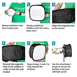 Neewer 2 Pieces Bi-color 660 LED Video Light with Stand and Softbox Kit: (2)3200-5600K CRI96+ Dimmable Light with U Bracket and Barndoor (2)Light Stand (2)Softbox for Studio Photography Video Shooting