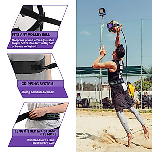 Kabibin Soccer Training Equipment, Volleyball Trainer for Kids Adults,Solo Soccer Practice Equipment Kick Throw,with Adjustable Soccer Trainer Belt