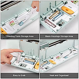 Duryeo Tool Storage Insert Compatible with Cricut Explore Air 2& Explore 3, Drawer Weeding Tools Kit Tray, Blades Housing Accessories Organizer (White, Blades Housing and Tools not Included)