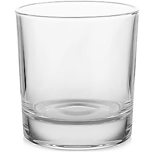 Whiskey Glasses Set of 4 Simple Design | Bar Glasses | Old Fashioned Tumblers | Lowball Glasses | Rocks Glasses | 12 OZ Drinking Glass