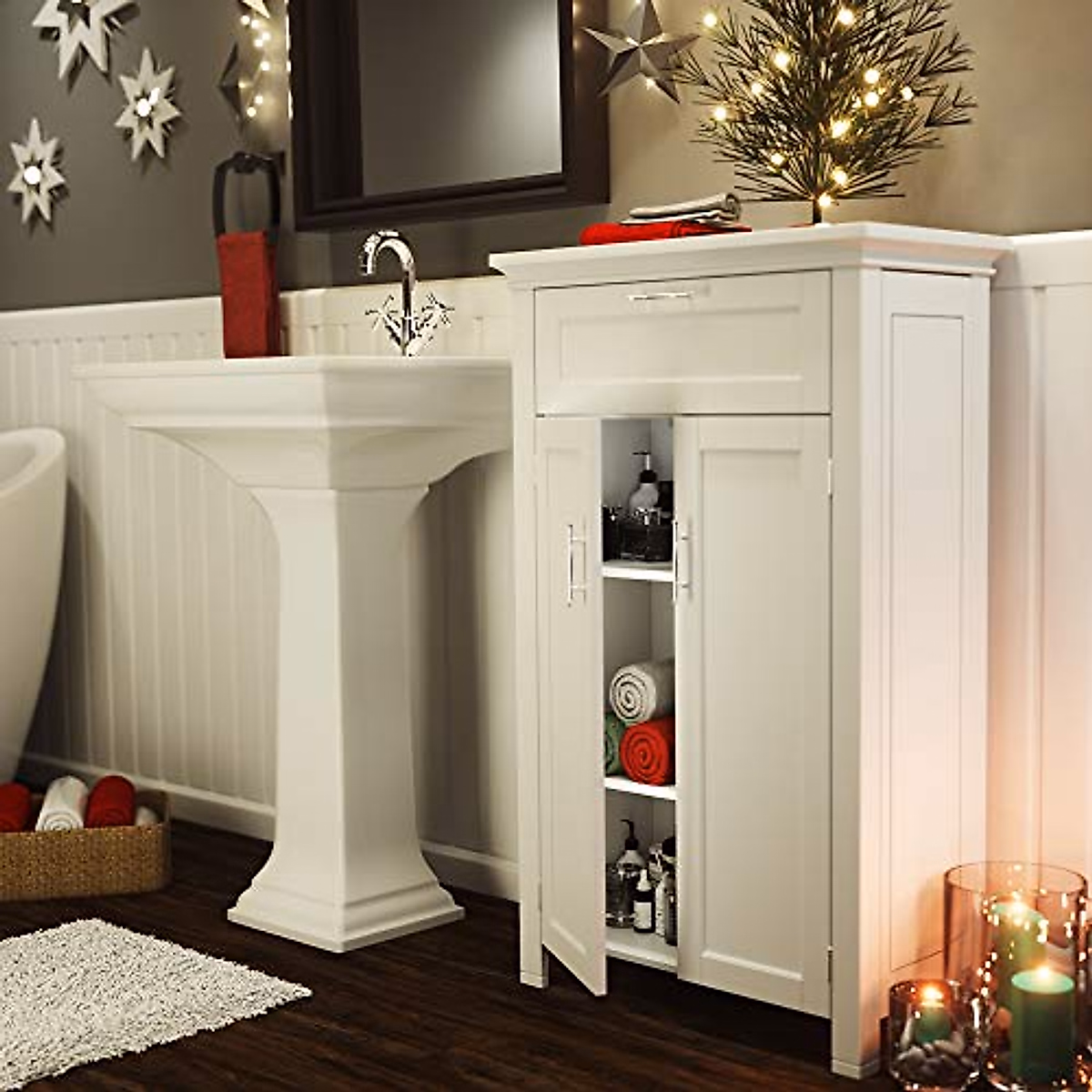 RiverRidge Somerset Two-Door Floor Cabinet, White