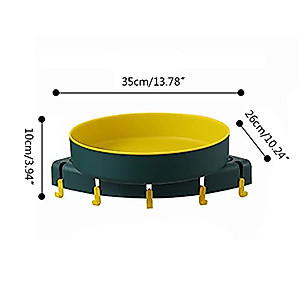 jomgeroz Corner Shower Shelf Degree Rotating Storage Rack Wall Mounted Organizer No Drilling for Toilet Bathroom Kitchen Shampoo Spice Holder Corner Shower Shelf