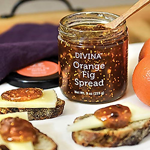 Divina Orange Fig Spread Jam, 9 Ounce