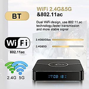 Android 11.0 TV Box,X98 Plus Amlogic S905W2 Quad Core X96Q Pro Upgraded RAM 4GB ROM 32GB Dual WiFi 2.4G/5.8G BT4.2 4K 6K AV1 Home Smart Media Player Set top Box