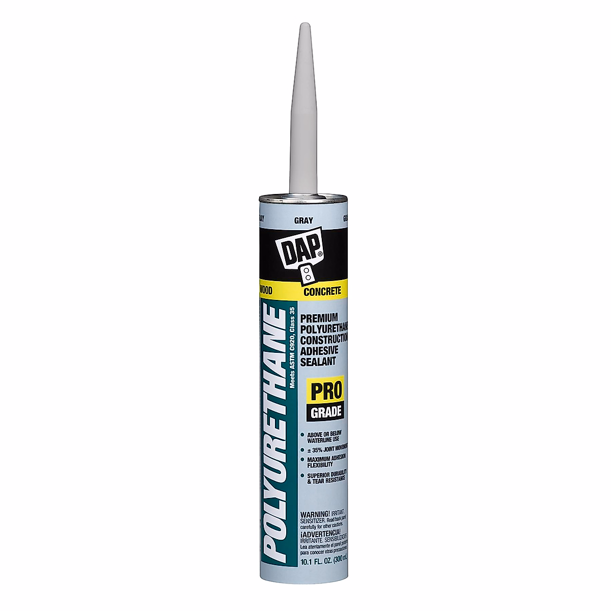 Dap 18814 Adh Slnt Gray Polyurethane Sealant, 10.1 oz