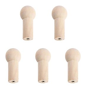 DOITOOL 8pcs Wood Shaker Pegs Unfinished Wooden Peg Hooks Hanger for Coat Wall Racks Hanging Towels Organizing Cups Mugs Headphone 51mmx23mmx15mm