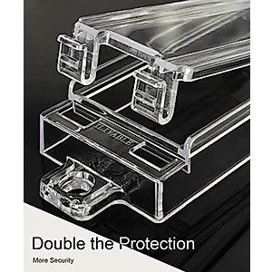 Light Switch Guard, ILIVABLE Child Proof Rocker Switch Plate Cover Prevents Kids or Accidental Turned On/Off Switch While Allowing Access (Clear, 2 Pack)