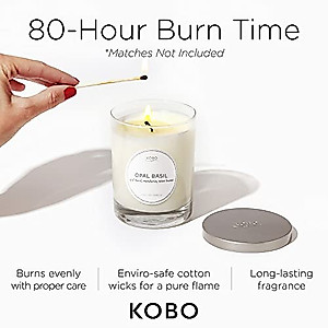 KOBO Vetiver + Shaved Vanilla Candle (11 oz) | 100% Pure Soy Candle | All Natural Scented Candle, Hand-Poured in USA | 80 Hour Long Burning Candles | Scented Candles for Home