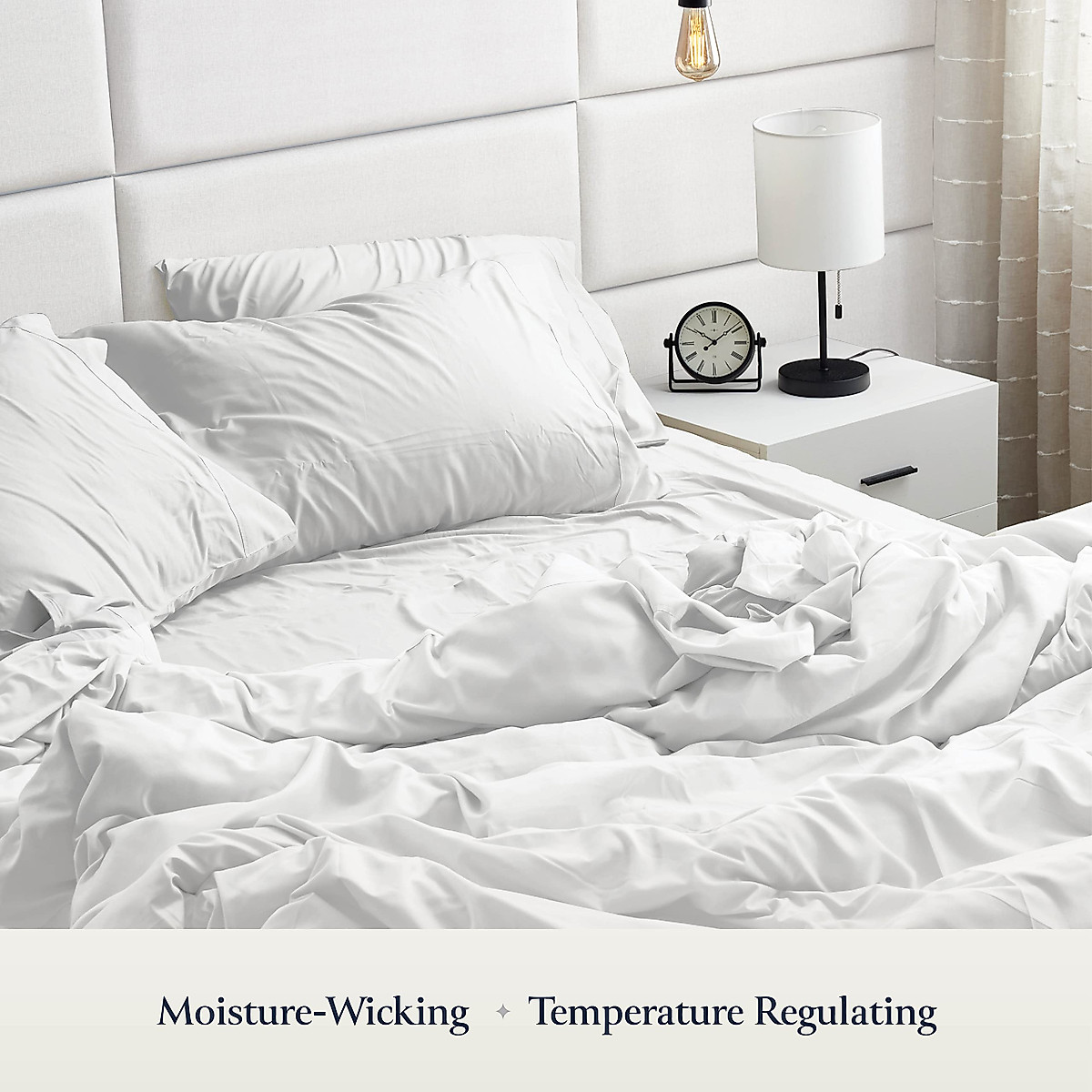 BELADOR Silky Soft Cali King White Sheet Set -Luxury 6 Piece Bed Sheets For California King Size Bed, Secure-Fit Deep Pocket Sheets With Elastic, Breathable Hotel Sheets & Pillowcase Set, Wrinkle Free