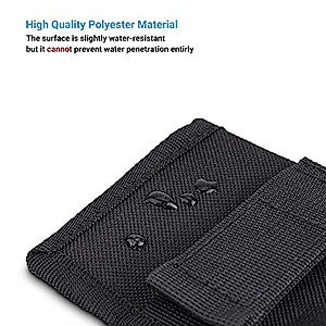 (3 Pockets) DSLR Battery and Memory Card Holder Pouch,Camera Battery and SD CF XQD Card Storage Case for AA Battery and LP-E6 LP-E10 LP-E12 LP-E17 EN-EL14 EN-EL15 NP-FW50 NP-F550 NP-FZ100 Battery