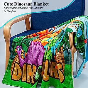 Toddler Blankets for Boys Daycare, Cartoon Dinosaur Blanket for Boys and Girls Soft Cozy Cute Baby Blankets Unisex, Dinosaur Toys Birthday Gifts for Kids Blanket 50x40 inch