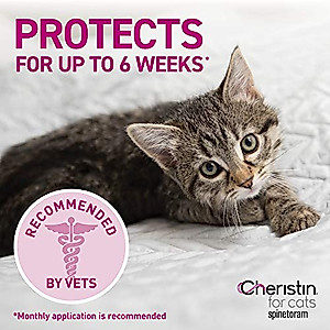 Cheristin for Cats Topical Flea Prevention – Starts Killing Fleas in 30 Minutes, 6 Dose
