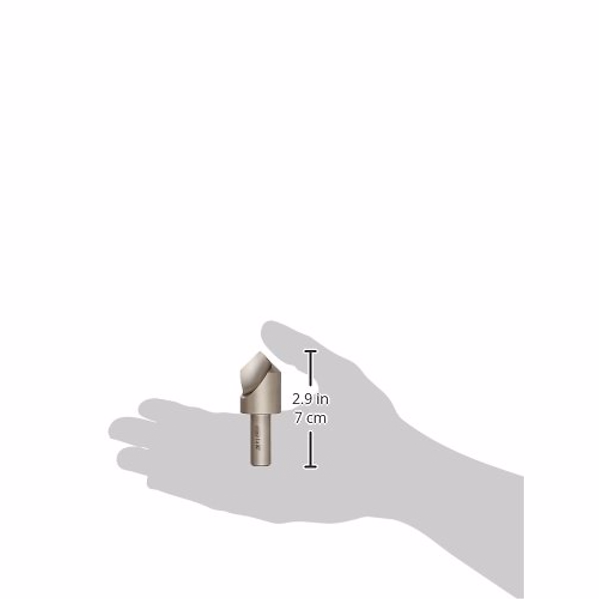 KEO 53109 High-Speed Steel Single-End Countersink, Uncoated (Bright) Finish, Single Flute, 90 Degree Point Angle, Round Shank, 1/2" Shank Diameter, 1" Body Diameter