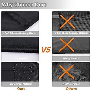 XHYANG Car Seat Protector,Auto Car Seat Protectors Baby Carseat Waterproof & Durable 600D Fabric for Child Baby Car Seat Mat Vehicle Pet Cover 2 Storage Pockets (2 Pack)