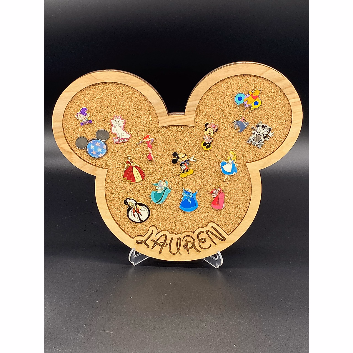 Personalized Pin Holder/Trading Pin Display/Cork Board/Home Decor (18", Minnie)