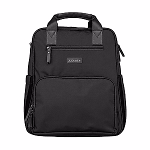 JuJuBe Nature Babe Diaper Bag Backpack with Portable Baby Changing Pad, Sustainable Multi-Function Baby Travel Bag for Bottles, Diapers, Pacifier, Snacks, Made with 24 Recycled Plastic Bottles, Black