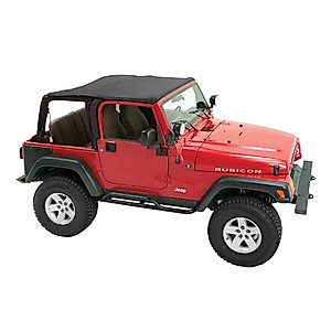 Pavement Ends by Bestop 56840-15 Black Denim Frameless Sprint Top for 1997-2006 Jeep Wrangler