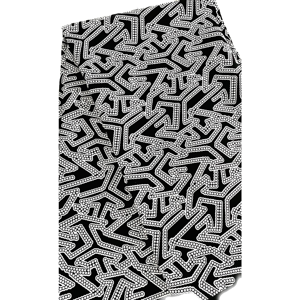 Black and White Ankara #5 Fabric 1 Yard, Mud Fabric African Fabric, Kente African Fabric by The Yard, 100% Cotton African Cloth, Ankara Head Tie Scarf, African Print Wax, Ankara African Print