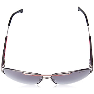 Carrera 8030/S Sunglasses CA8030S-0SVK-9O-6215 - Semi Matte Ru Black Frame, Dark Gray Gradient