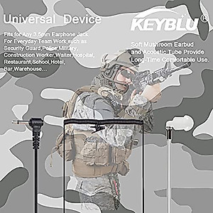 KEYBLU Law Enforcement Surveillance Kit Acoustic Tube Listen-only Earpiece for 2 Way Radio (3.5MM)