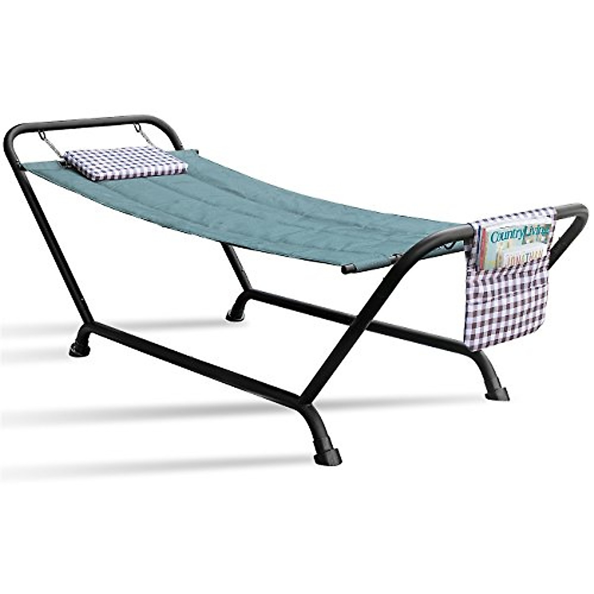 Sorbus Cozy Hammock Bed- Patio Hammock with Stand w/Pillow and Storage Pockets- Heavy Duty 500lbs Support- Durable Outdoor Hammock- For Patio, Garden, Backyard, Poolside- Weather Resistant Outdoor Bed