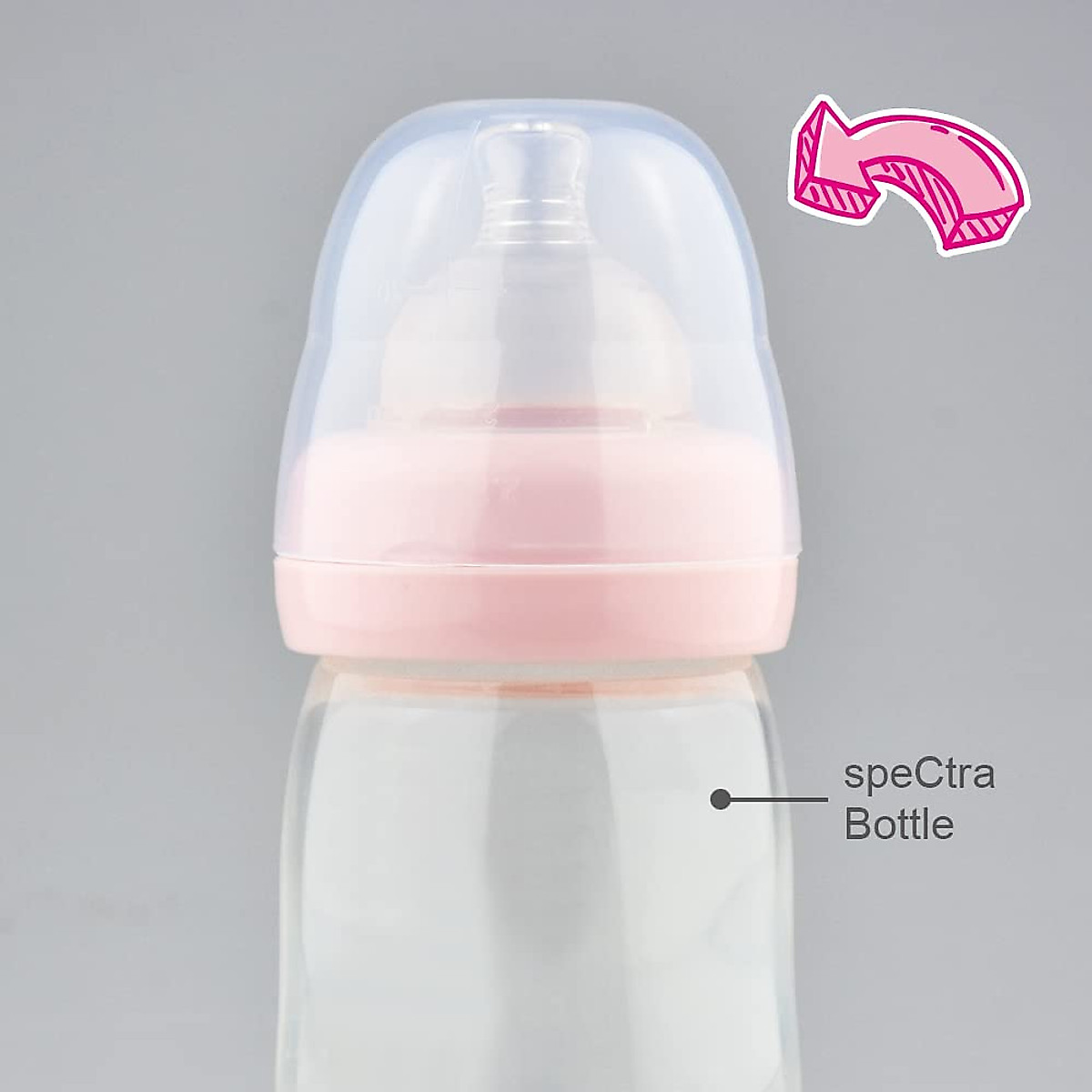 Maymom Dome Caps for Lansino Wide-Mouth Collar Ring, Spectra Wide-Mouth Collar Ring, Pigeon Wide-Mouth Collar Ring. Replace Lansino Bottle Cap, Compatible with Lansinoh Bottle Top, Lansino Bottle Lid