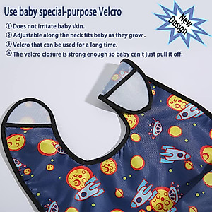 norinori Baby bib waterproof feeding bibs - baby food bib 4pack adjustable soft for Boy Girl 6-24M