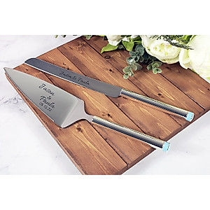 Kate Spade Bridal Take the Cake Personalized Wedding Cake Knife and Server Set, Custom Engraved Wedding Cake Cutting Set, Accessories and Gifts for the Bride and Groom