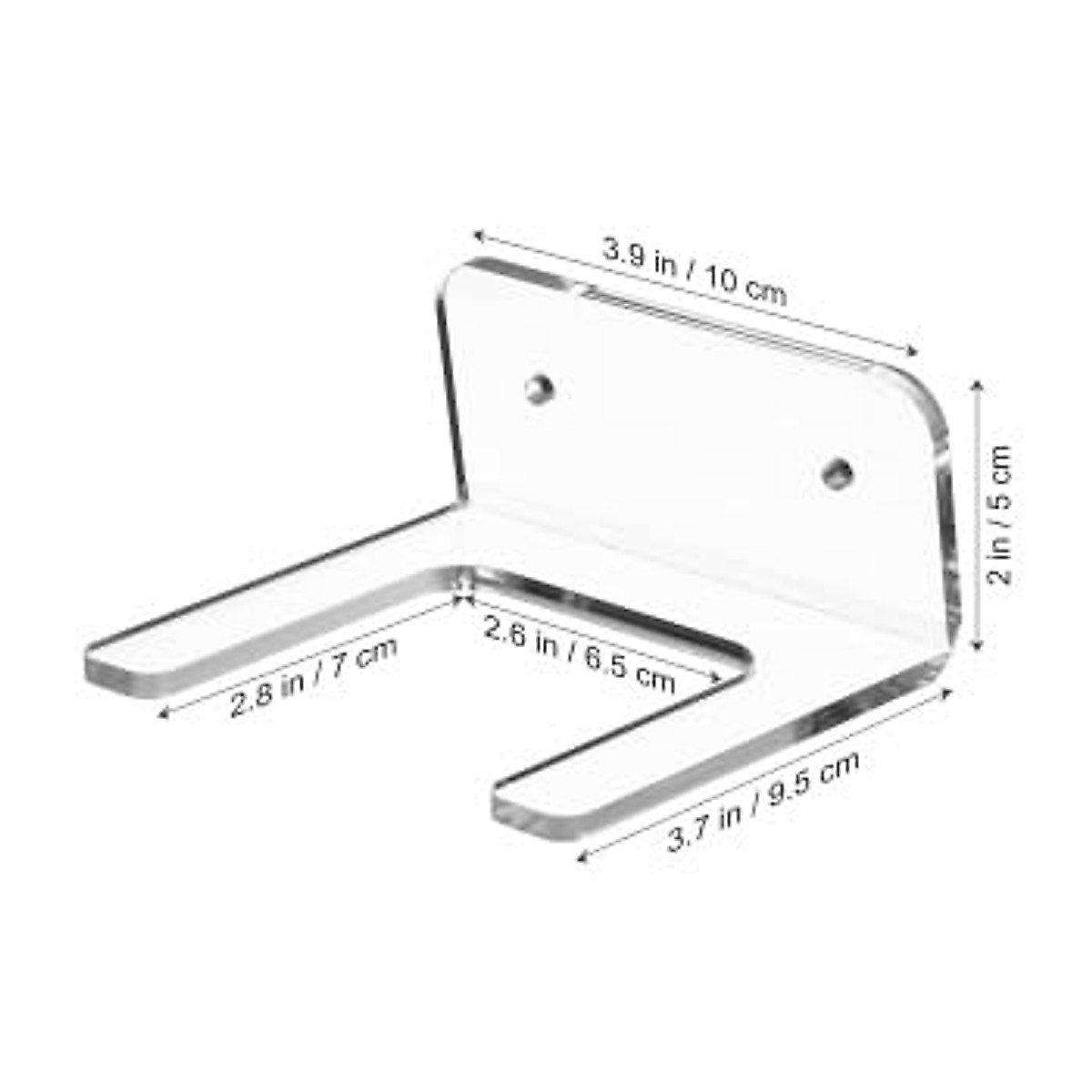 1 Set Guitar Hanger Hook Clear Acrylic Guitar Wall Mount Bracket Holder Stand with Screw for Electric Acoustic Guitar Ukulele Accessory