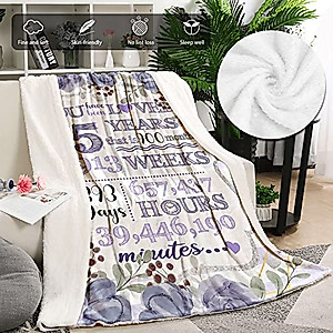 75th Birthday Gifts for Women, Gifts for 75 Year Old Womens Blanket, 75th Birthday Decorations Gifts Ideas for Her Wife Sister Mom Grandmother Friends, Cozy Soft Flannel Throw Blanket 50 X 60 in