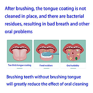 SAMOKA Tongue Brush,5 PCS Tongue Scraper,Tongue Cleaner,Tongue Scraper Brush,Tongue Cleaner Brush,Tongue Brushes Helps Fight Bad Breath Suitable for Adults and Children